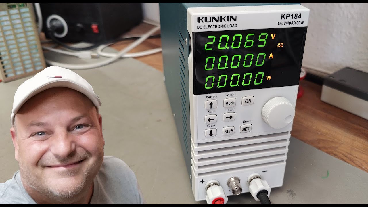Kunkin KP184 DC electronic load 400W 150V 40A test teardown - YouTube