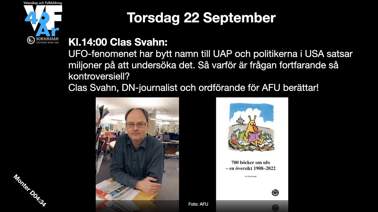 Clas Svahn - UFO: ett kontroversiellt fenomen - YouTube