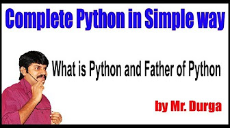 Python : language fundamentals by Durga Sir - YouTube