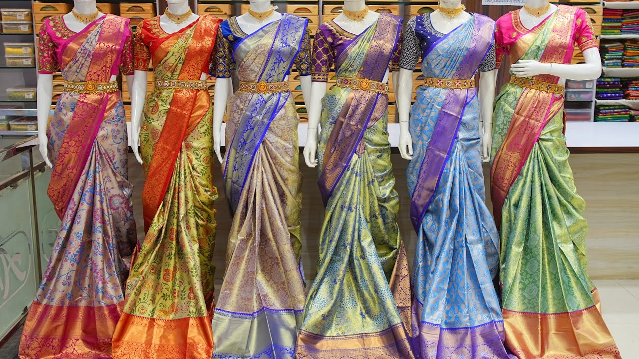 Two Gram Gold Zari Mix Kanchi Pattu Sarees Free Shipping www ...