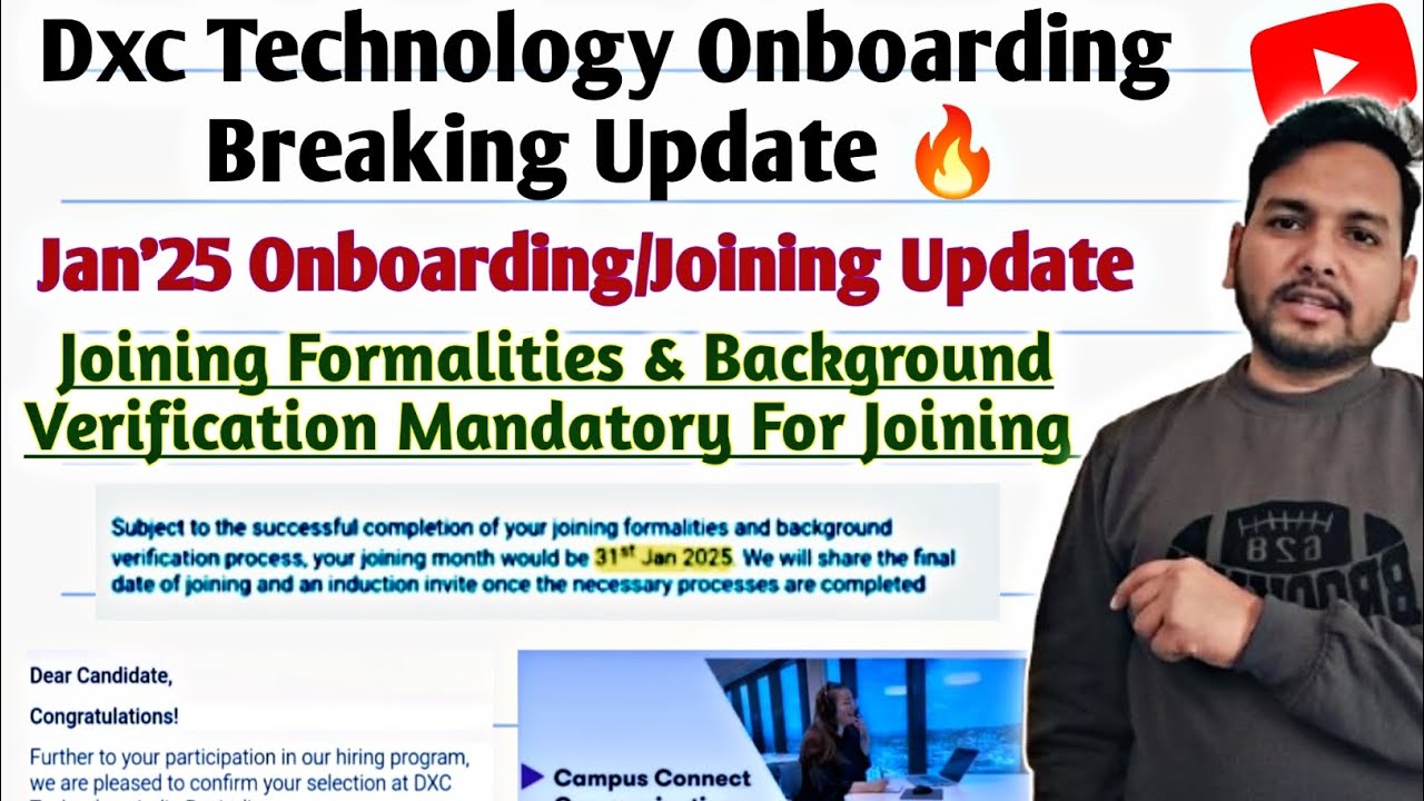 DXC Technology Joining/Onboarding Breaking News | Good News- 31 Jan'25 | Technical Training | OL ...
