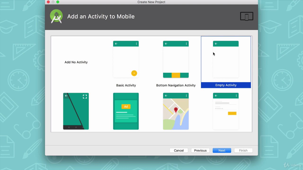 09 Creating a New Android Studio Project and Choosing the API Level ...