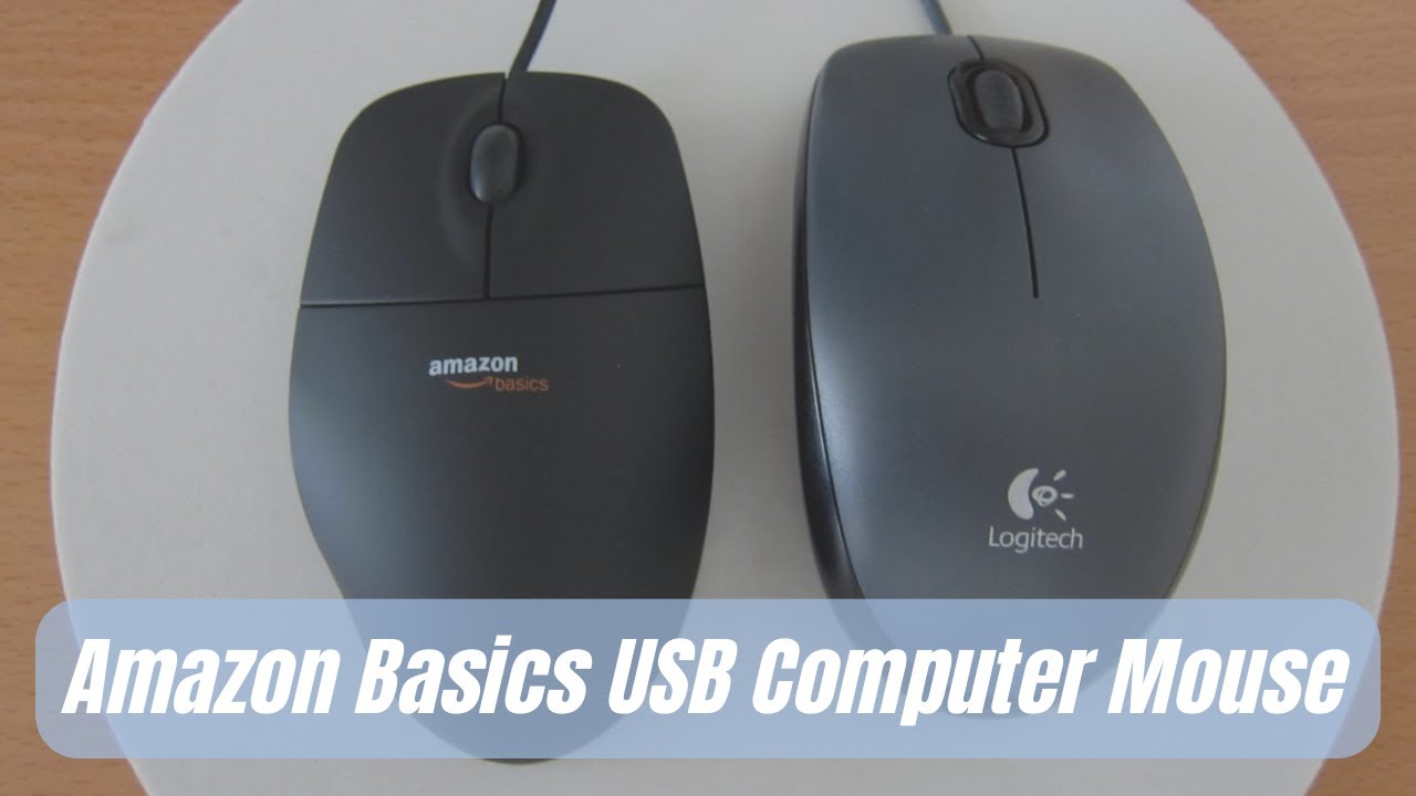 Amazon Basics 3-Button Wired USB Computer Mouse Review - YouTube