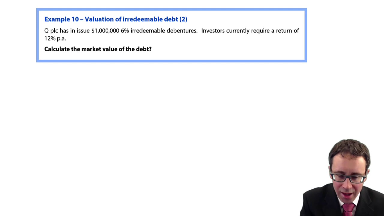 Valuation of debt - CIMA F3 lecture - YouTube