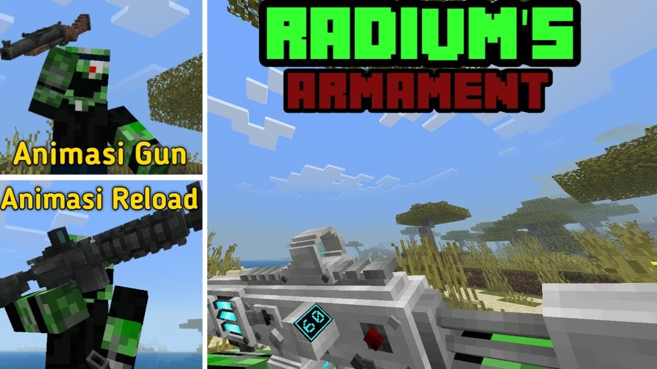 RADIUM'S ARMAMENT Addon Gun 3D Terkeren Dan Realistis | MCPE 1.19 ...