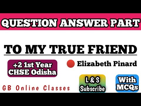 To My True Friend by Elizabeth Pinard in Odia|To My True Friend ...