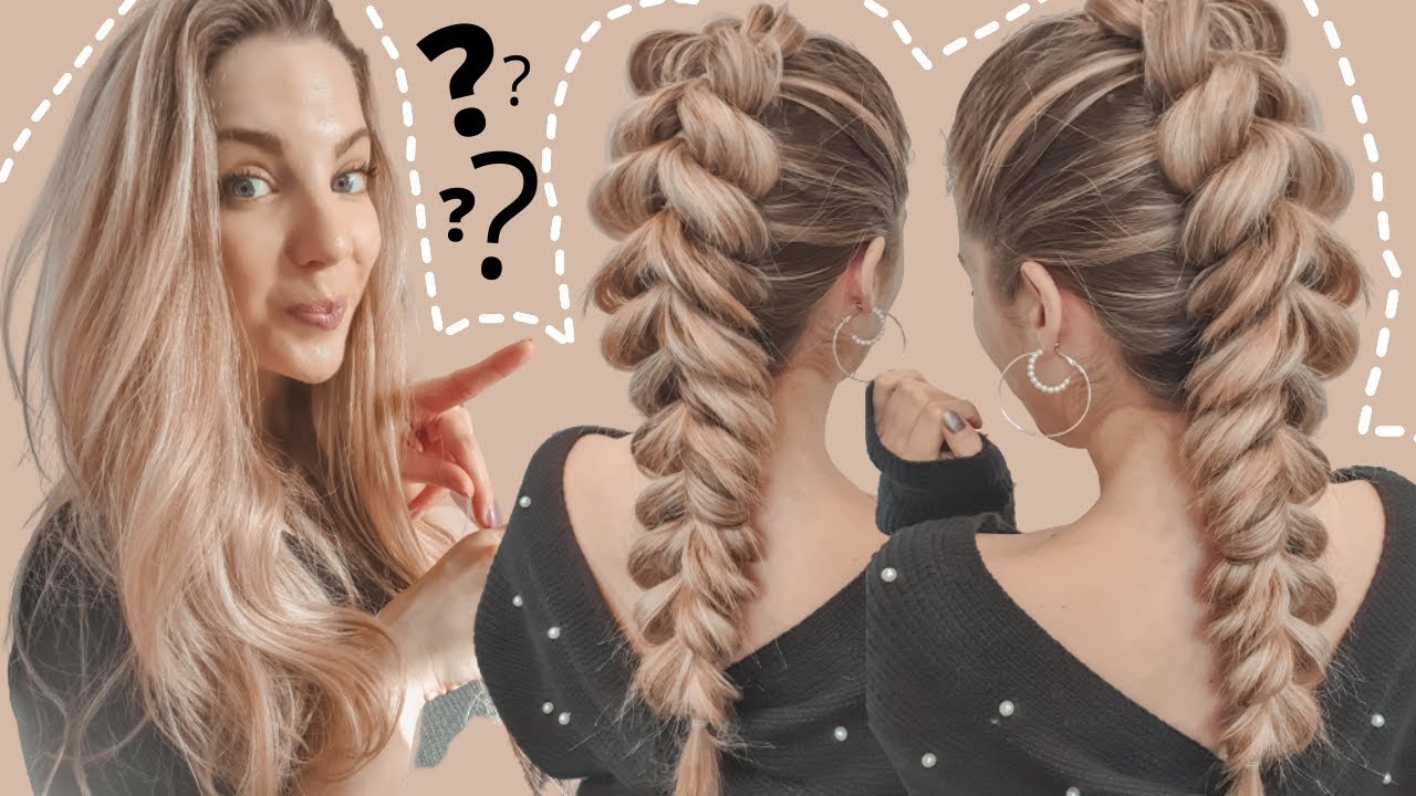 EASY BRAID HACK : How to pull through braid on yourself beginners ...