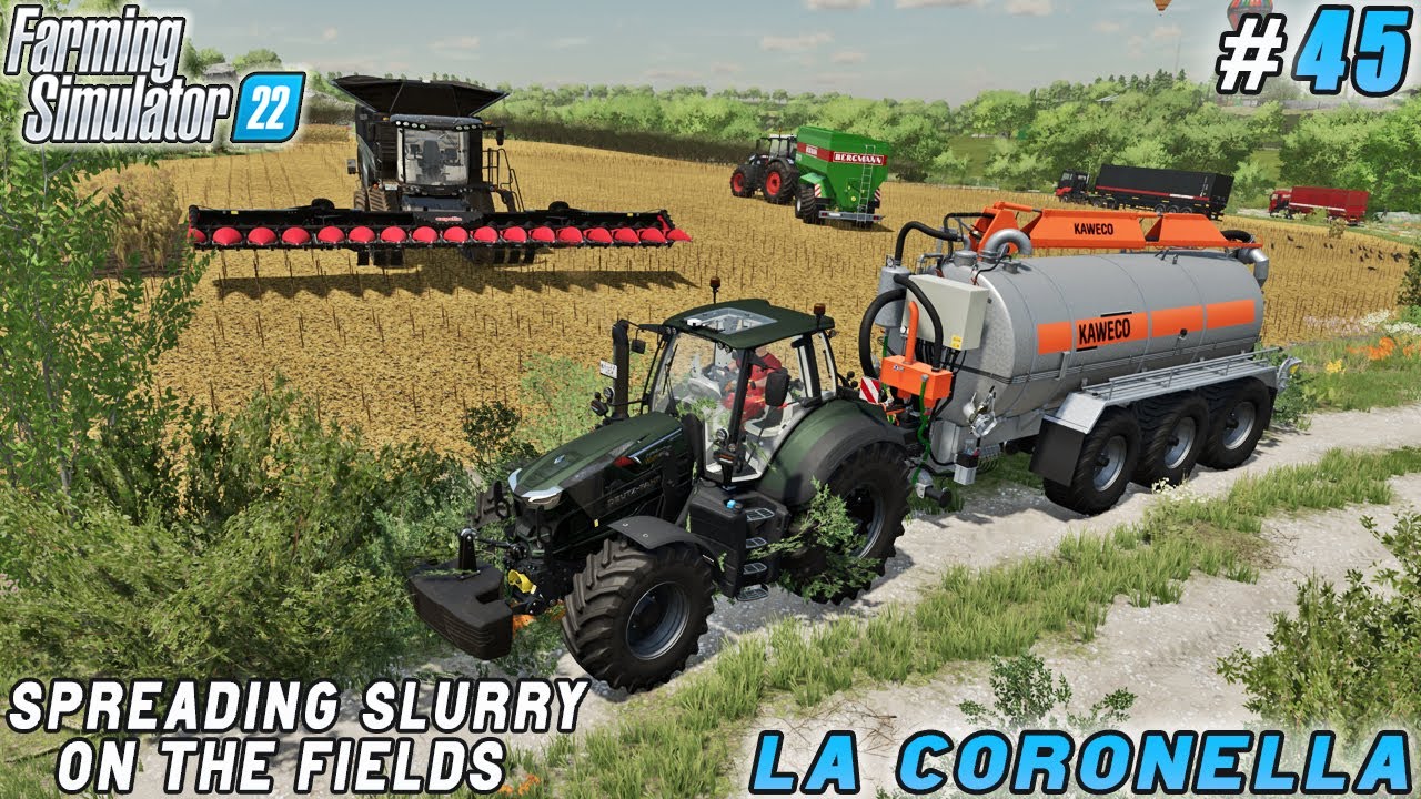 Straw and Sunflowers Collection, and Distributing Slurry | La Coronella ...