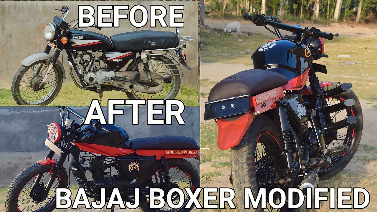 BAJAJ BOXER MODIFIED || PART #3|| FULL MODIFICATION || # ...