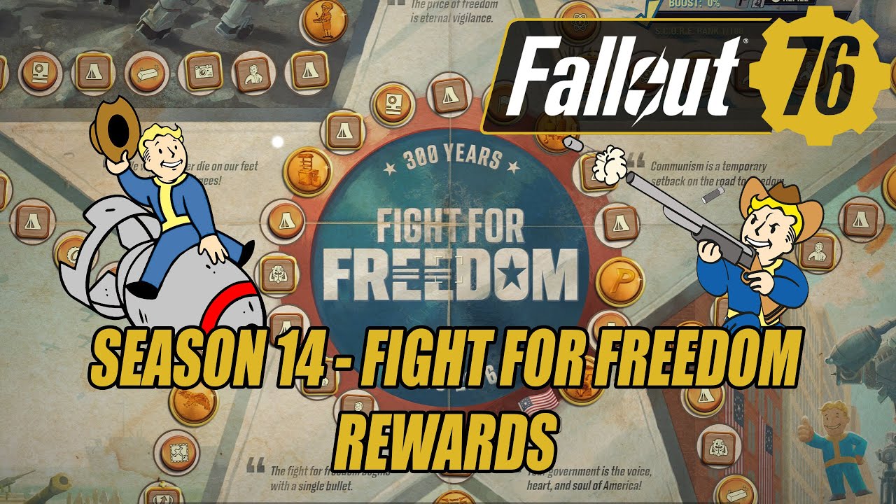 New season 14 fight for freedom rewards - Fallout 76 - YouTube