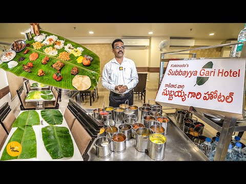 Famous Subbayya Gari Hotel Ki Andhra Style Pure Veg Unlimited Thali Rs. 270/- l Andhra Food Tour