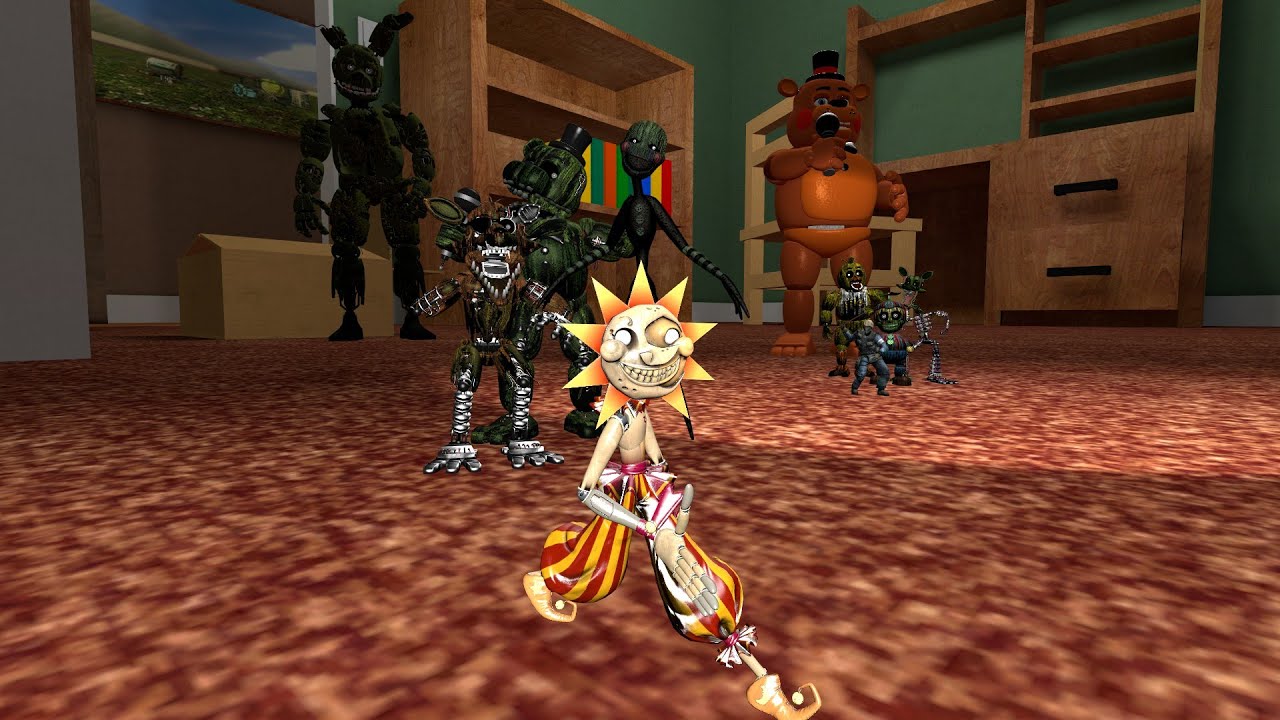 Gmod FNAF | sundrop et alexislen le gardien de nuit son bloquer dans la ...