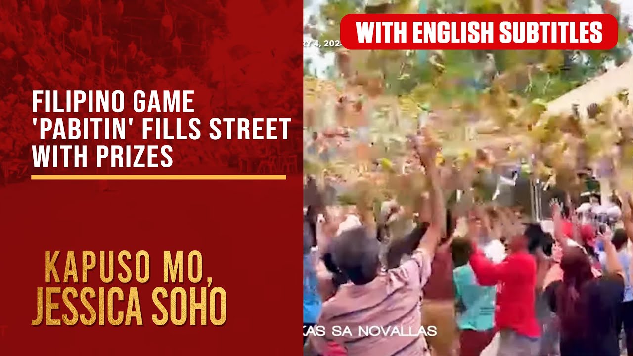 Filipino game 'Pabitin' fills street with prizes (with English subs ...