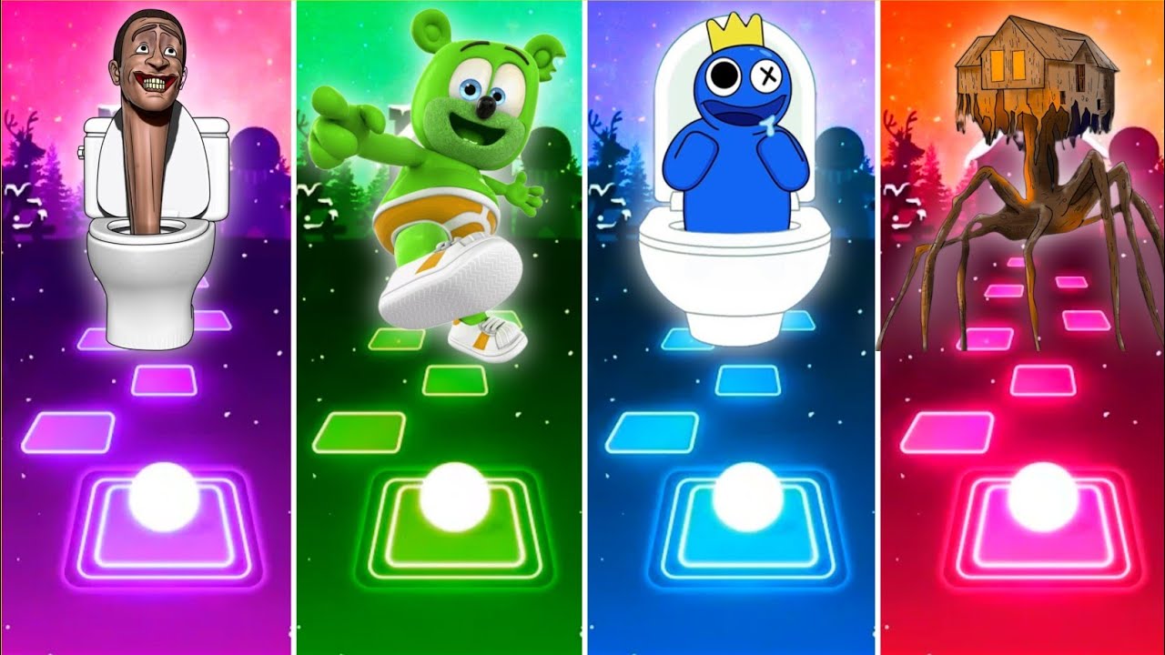 Skibidi Toilet 🆚 Gummy Bear 🆚 Blue Rainbow Friends Toilet 🆚 House Head ...