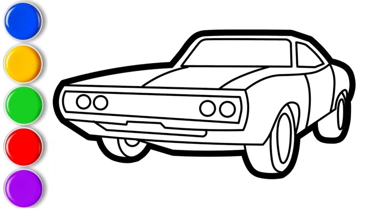 How To Draw Furious Car Drawing And Coloring Cute Furious Car. Drawings ...