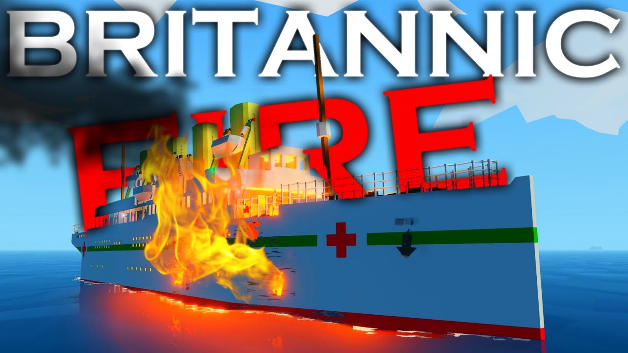 Mini Britannic Catches Fire! | Stormworks: Build and Rescue | With ...