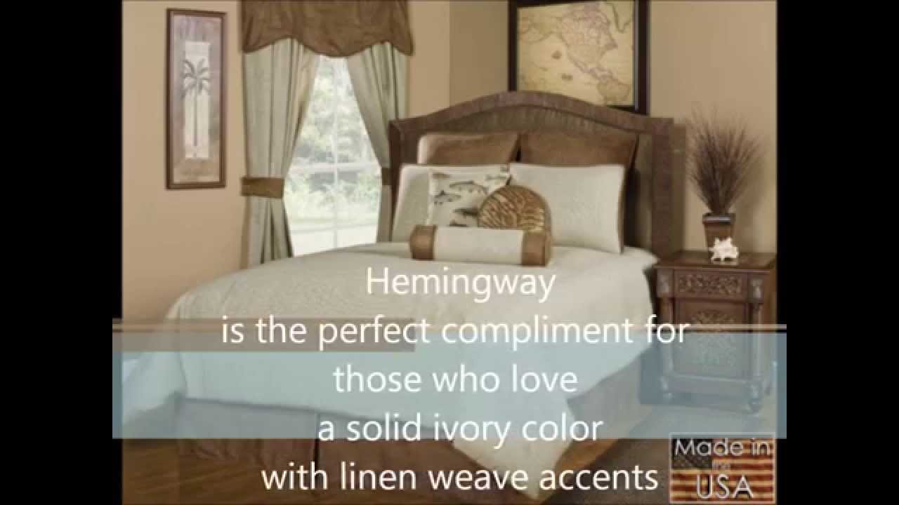 Hemingway Solid Color Ivory Textured Bedding Collection by Victor Mill ...