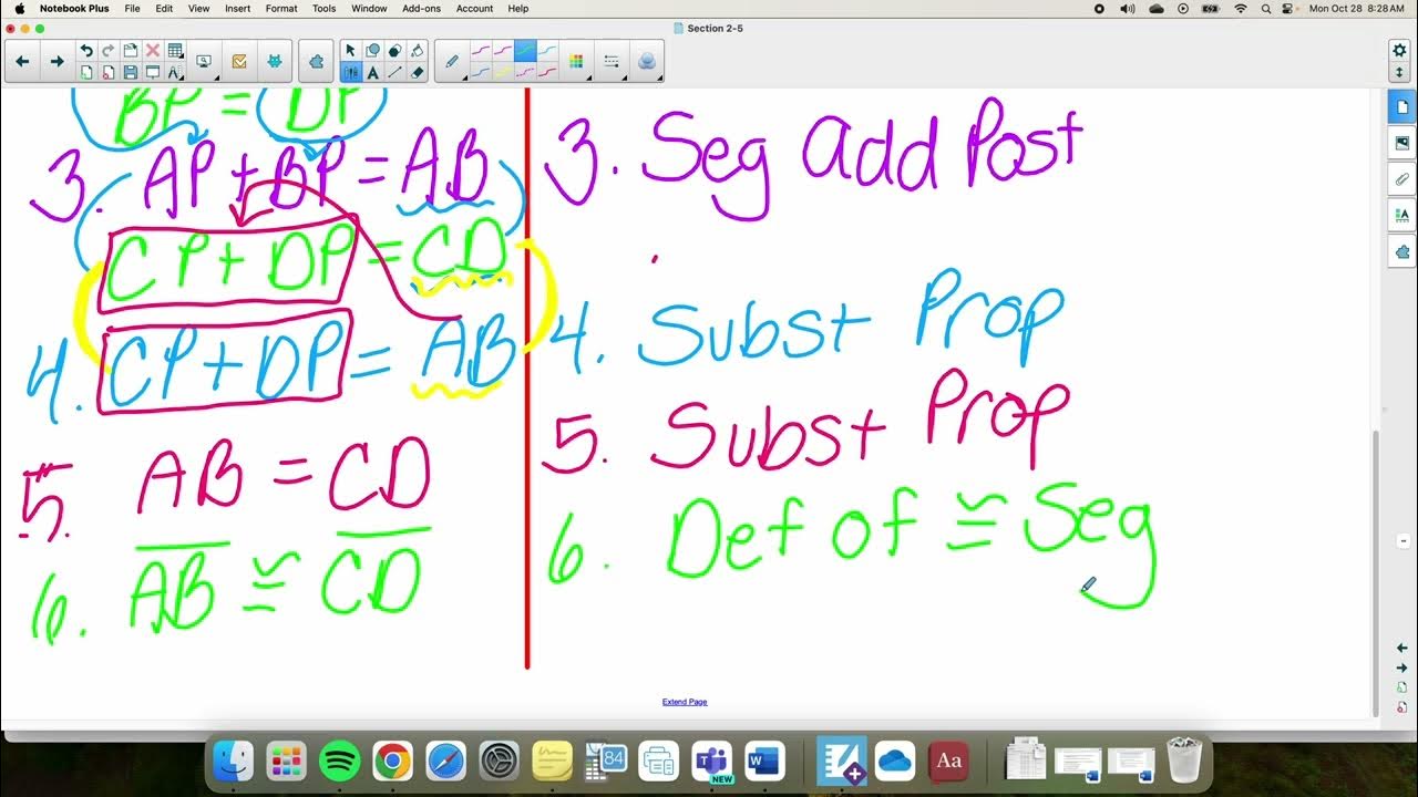 Sect 2 5 Day 3 Video Proofs With Segment Addition Postulate - YouTube