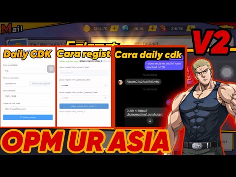 Cara Claim Daily CDK dan Register (OPM UR ASIA V2)🔥🔥- OPM: THE STRONGEST V2 - YouTube