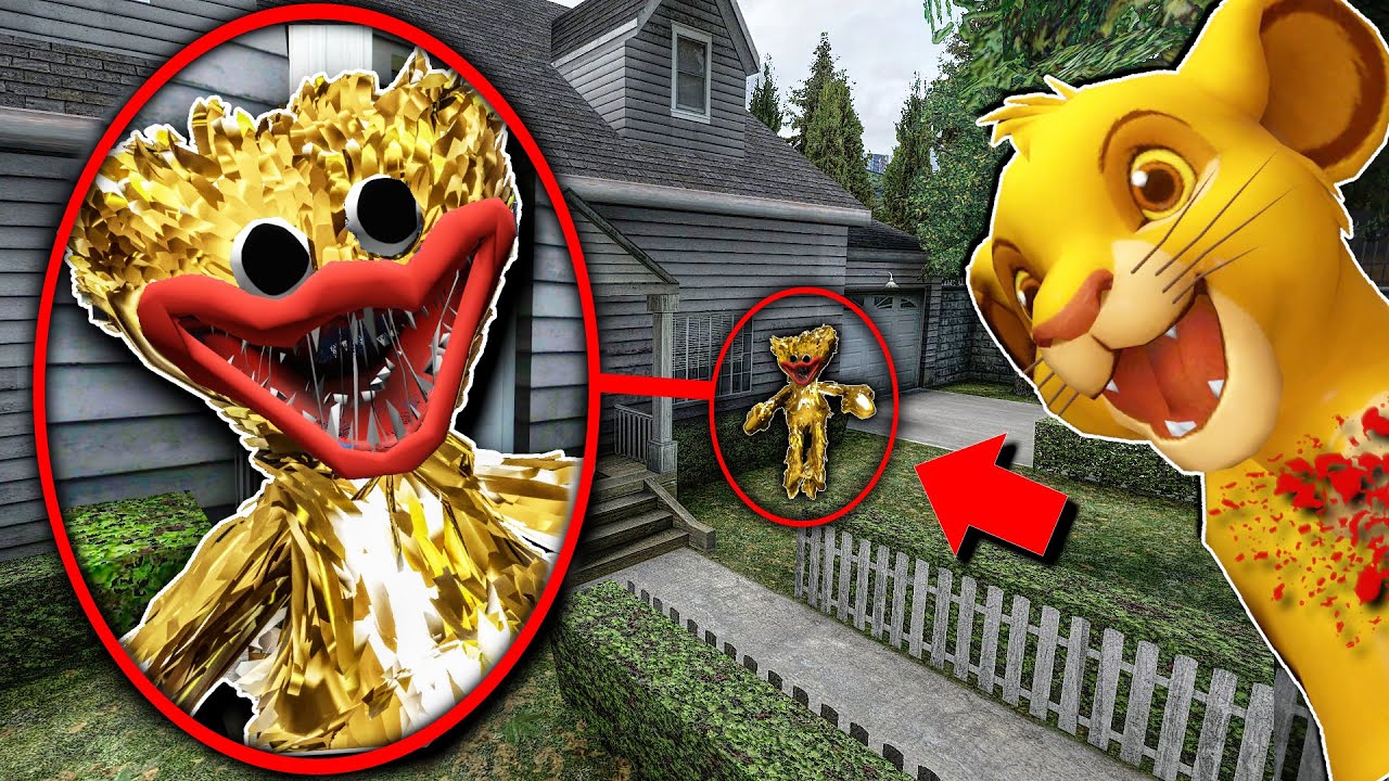 If You See GOLDEN HUGGY WUGGY Outside Your House, RUN AWAY FAST! - YouTube