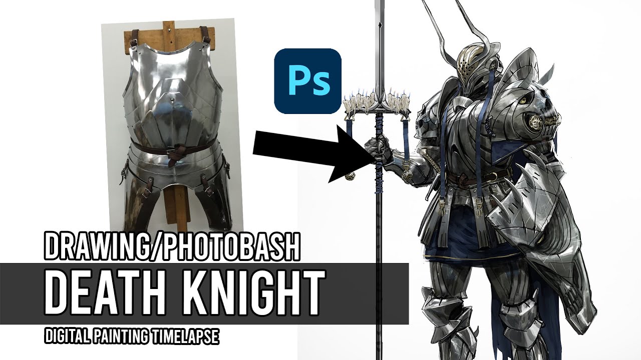 Death Knight - Digital Painting/Photobash - YouTube