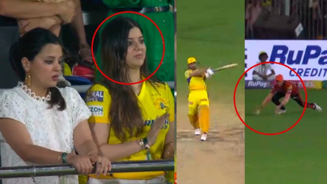 MS Dhoni wife Sakshi and hot girl reaction AFTER MS Dhoni catch drop in ...