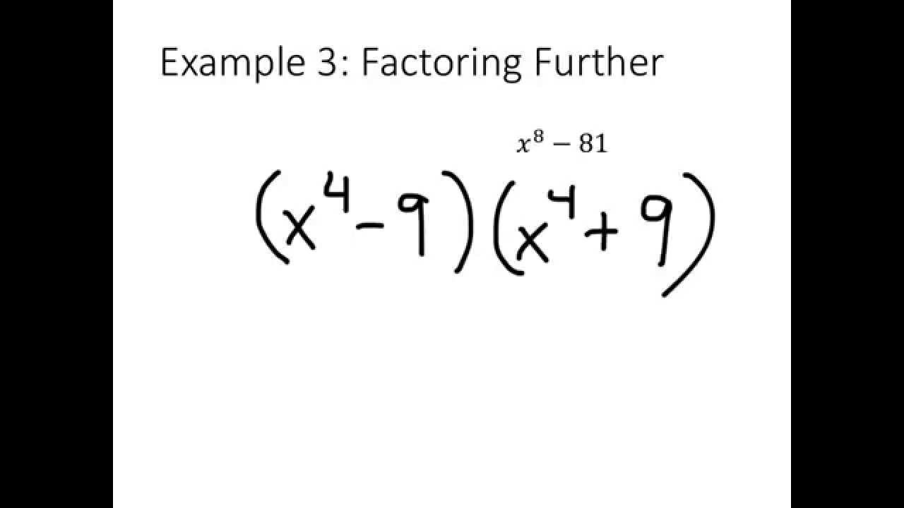 Factoring Polynomials By Difference Of Squares Example 3 YouTube factoring-polynomials-by-difference-of-squares-example-3-youtube