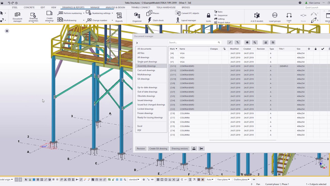 Gestión Documentos en Tekla Structures (Document Manager) - YouTube