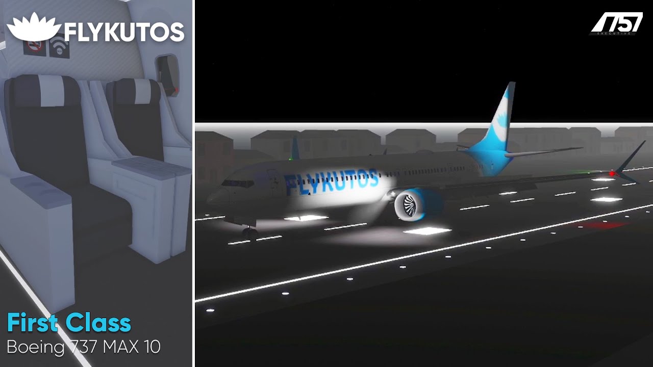 ROBLOX | FlyKutos | First Class | Boeing 737 MAX 10 - YouTube