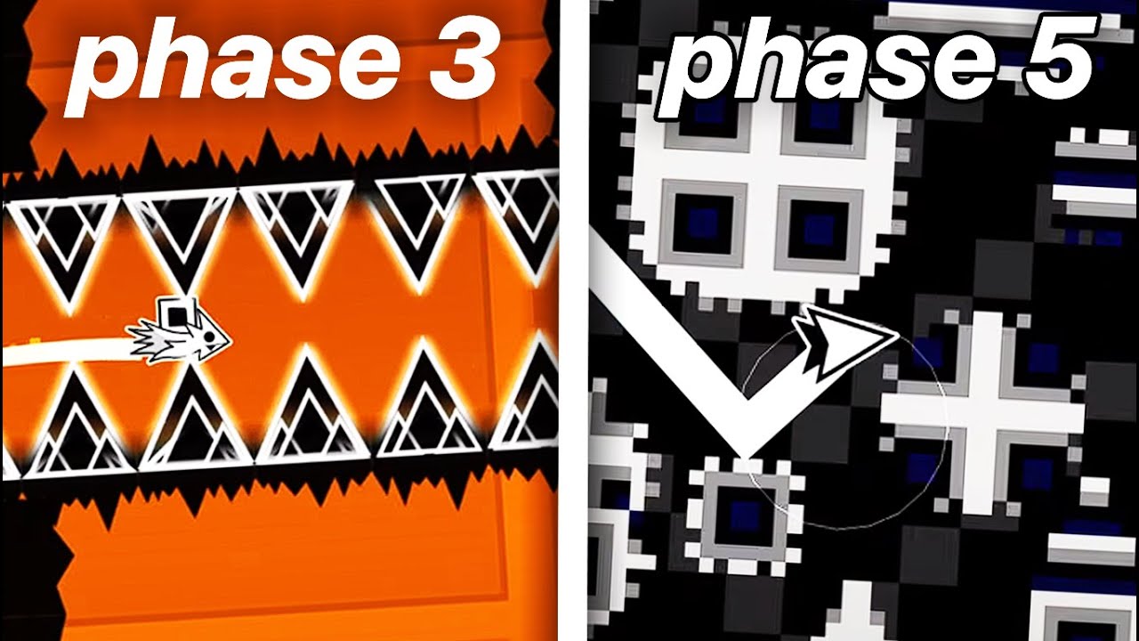 All "Battle of The Shades" Phases in One Video — 4K Geometry Dash - YouTube