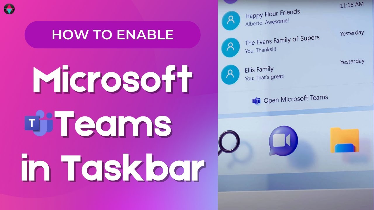 How to Enable Teams Chat App in Taskbar - Windows 11 - YouTube