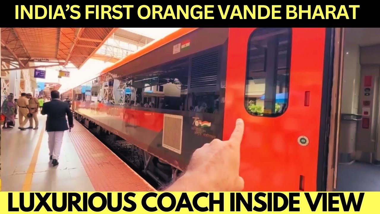 LUXURIOUS ORANGE VANDE BHARAT EXPRESS EXECUTIVE CLASS FULL INTERIOR ...