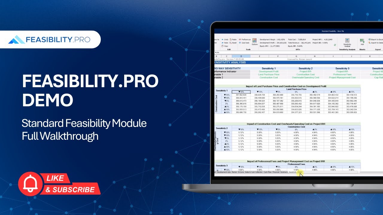 Real Estate Feasibility Demo by Feasibility.pro | Full Product Tour ...