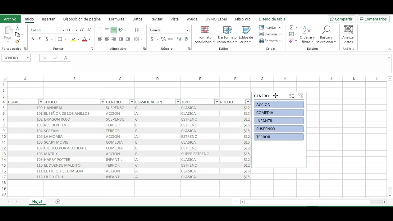 BOTONES EN TABLA, FILTRADO. EXCEL! - YouTube
