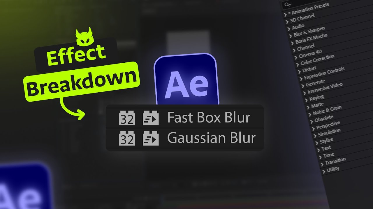 شرح أفكت Fast Box Blur و Gaussian Blur – سلسلة Effect Breakdown - YouTube