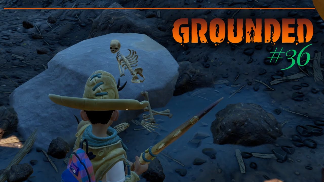 The skeleton under the leaf | Let's Play Grounded (036) - YouTube