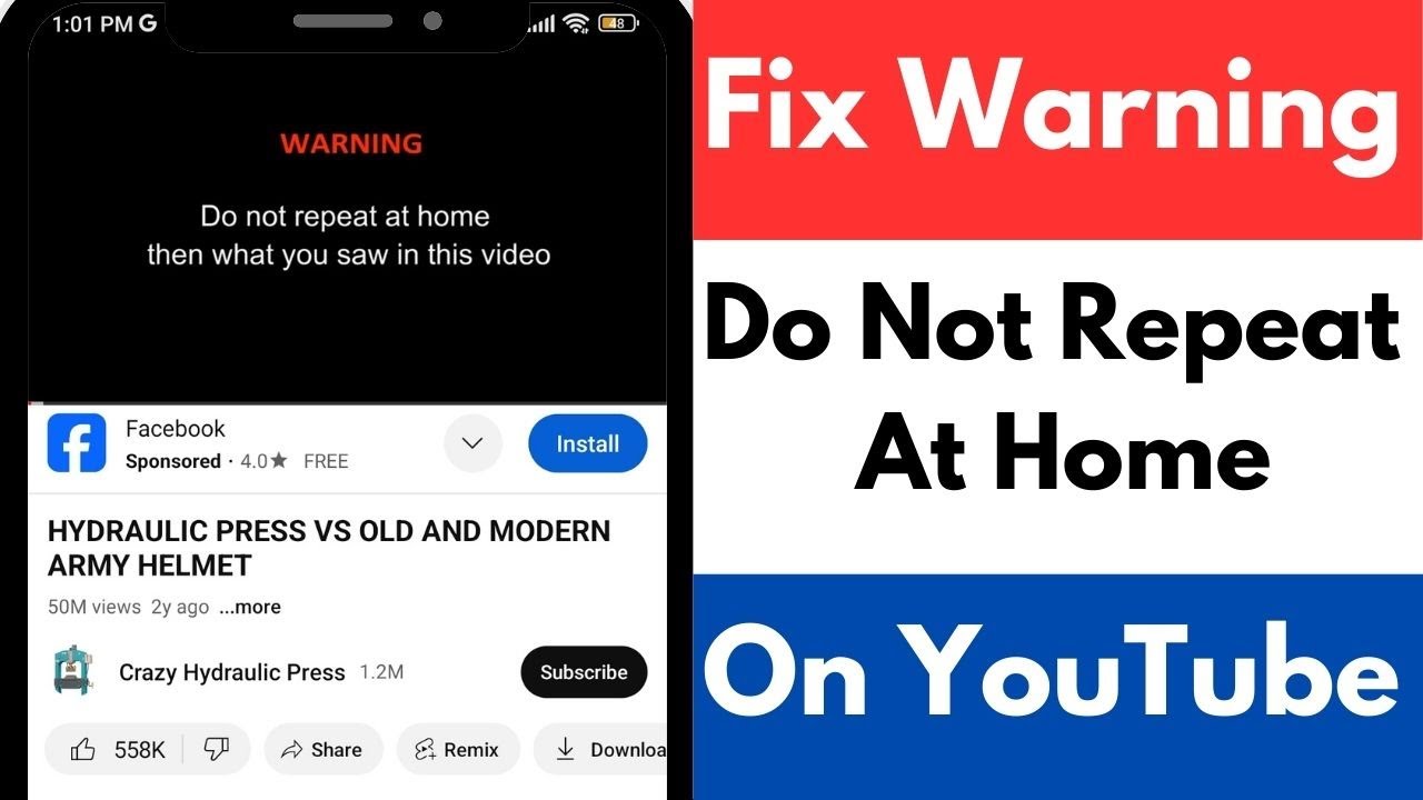 How to Fix Warning Do Not Repeat At Home Then What You Saw in This ...