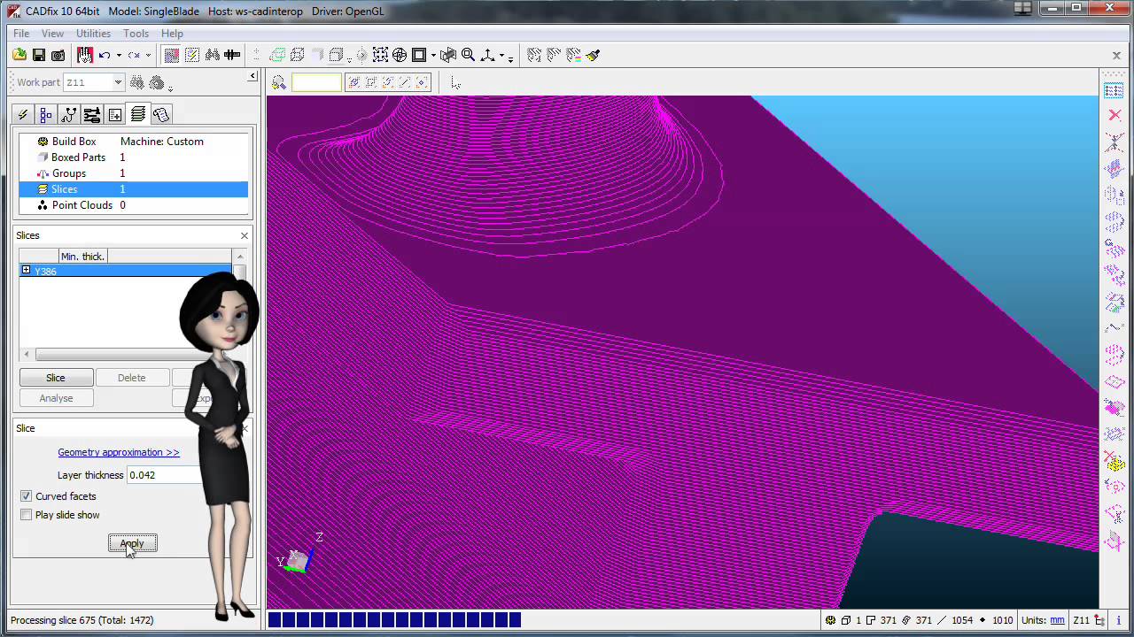 Slice a model for 3D printing with CADfix - YouTube