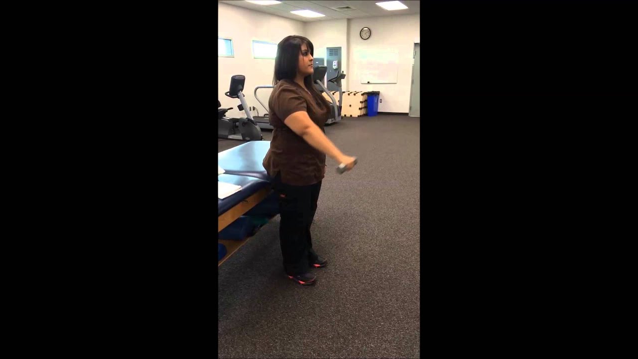 Standing Shoulder Flexion - Rotated.mp4 - YouTube