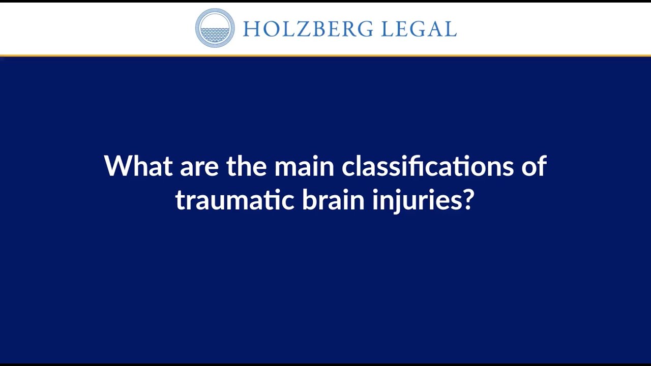 What are the main classifications of traumatic brain injuries? - YouTube
