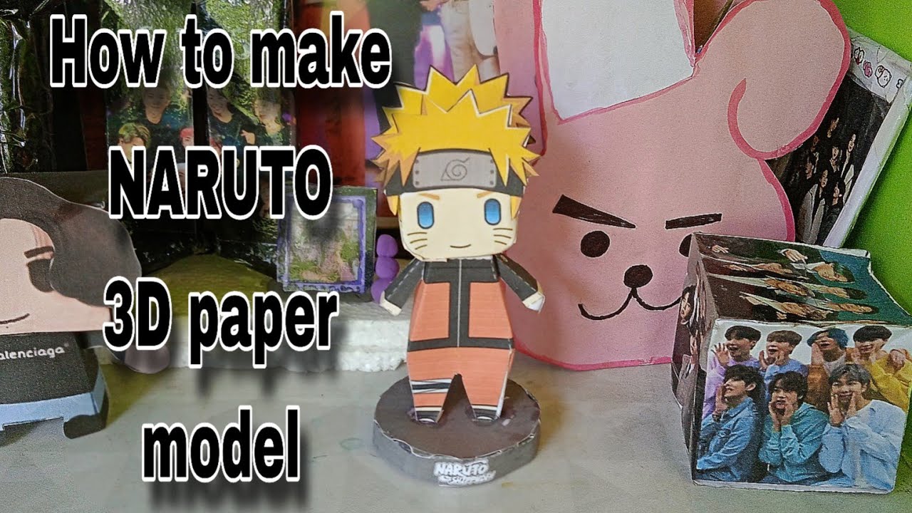make Naruto 3D paper model // how to make naruto 3d paper model at home ...