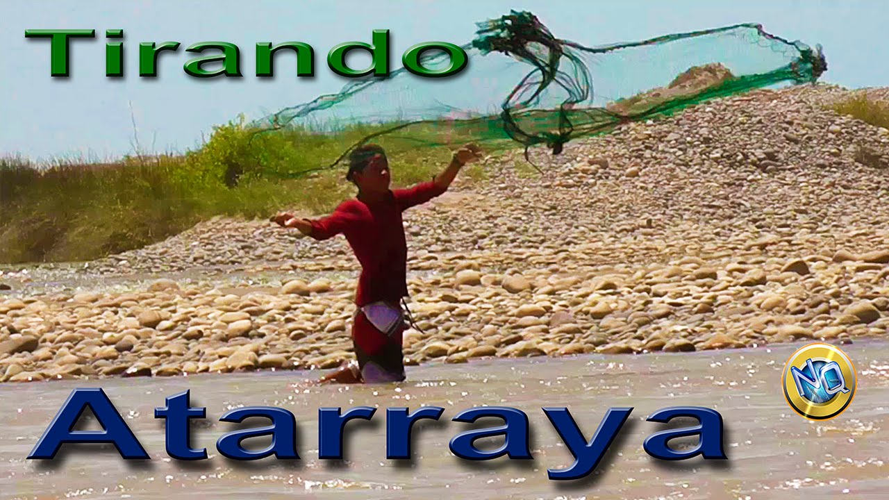 Pesca con atarraya en río - YouTube