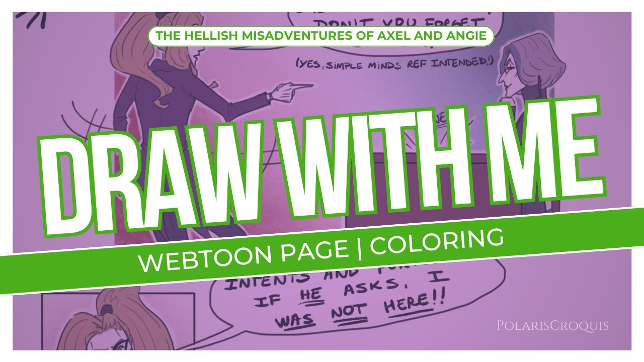Draw With Me | Drawing a Page of my Webtoon | Ep.7 | Coloring - YouTube