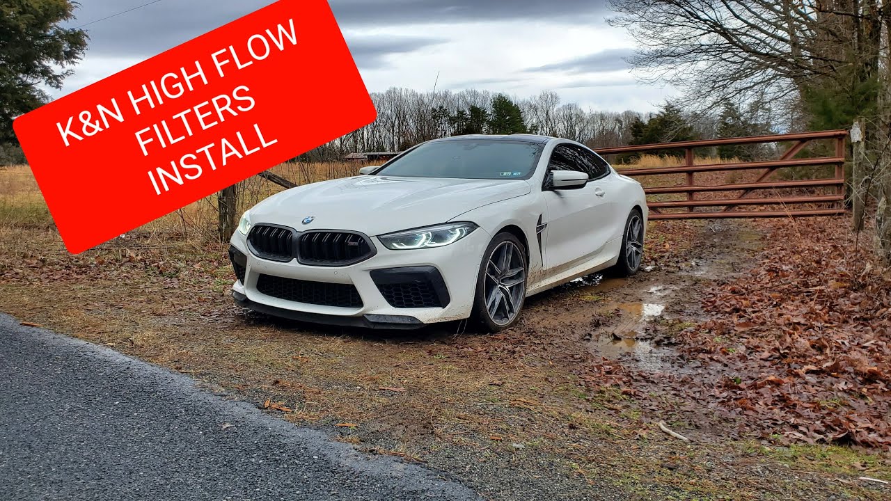 BMW M8 K&N High Flow Air-filter Install - YouTube