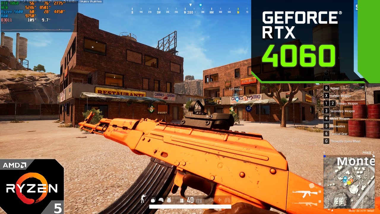 PUBG : RTX 4060 + Ryzen 5600 : Ultra Graphics - YouTube