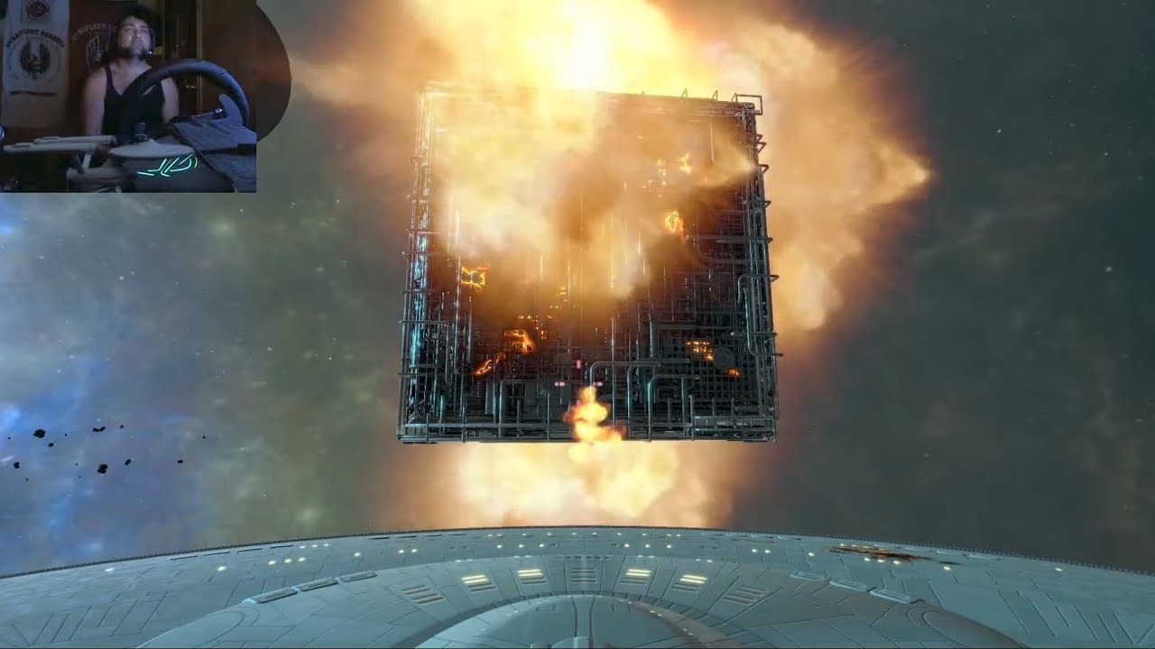 Borg Cube Destroyed! USS Enterprise NCC-1701-D - Two of Us! Star Trek ...