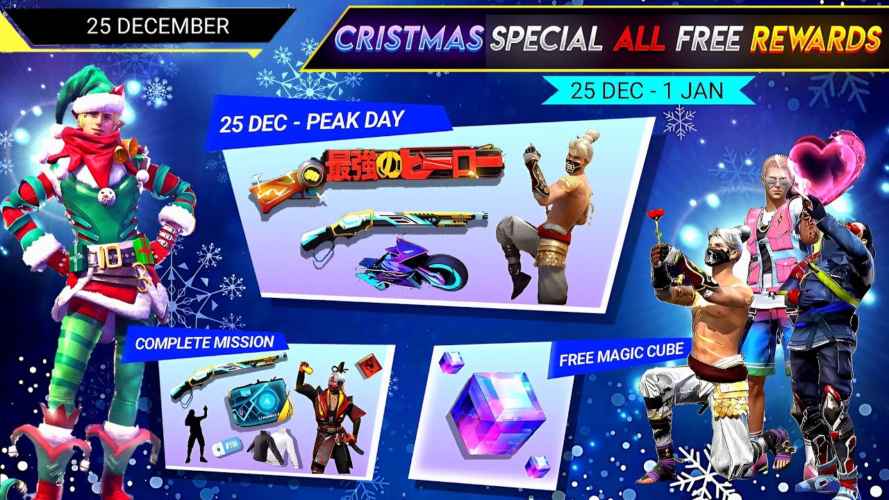 Christmas Event Free Rewards 💥| poker mp40 return | free fire new event ...