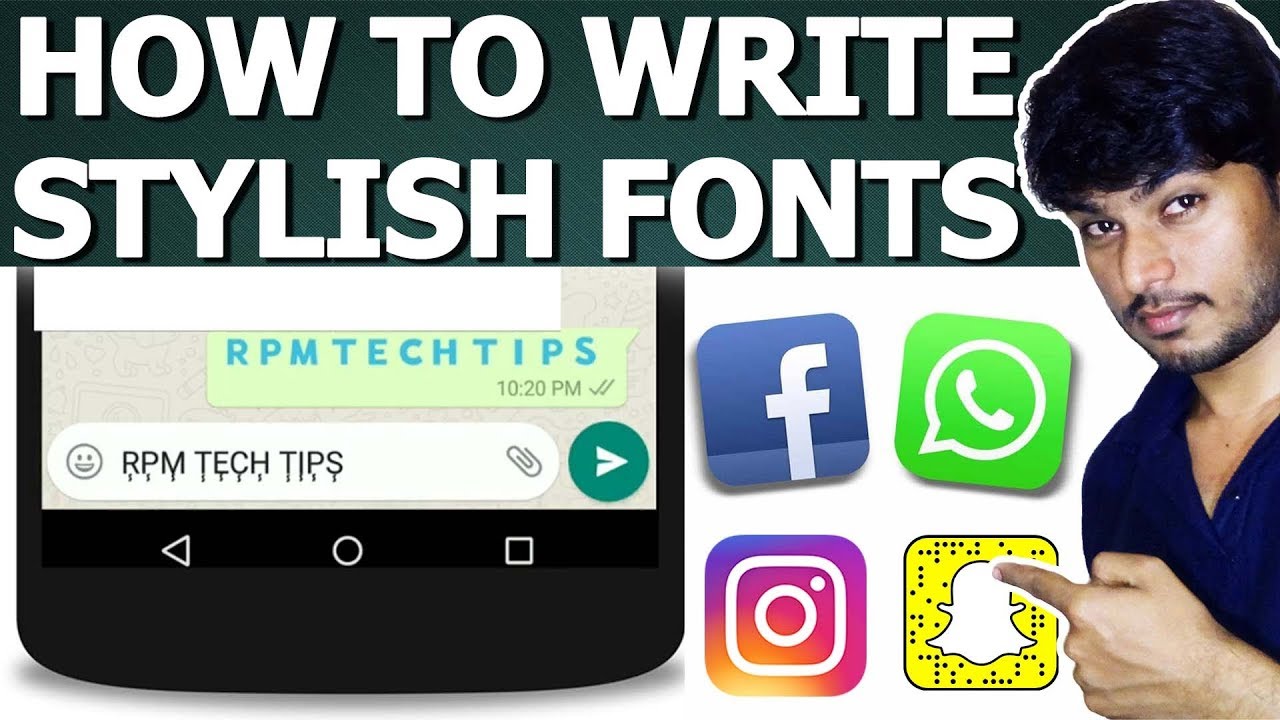 How to Write Stylish | Fonts Tricks 2018 | Whatsapp, Facebook ...