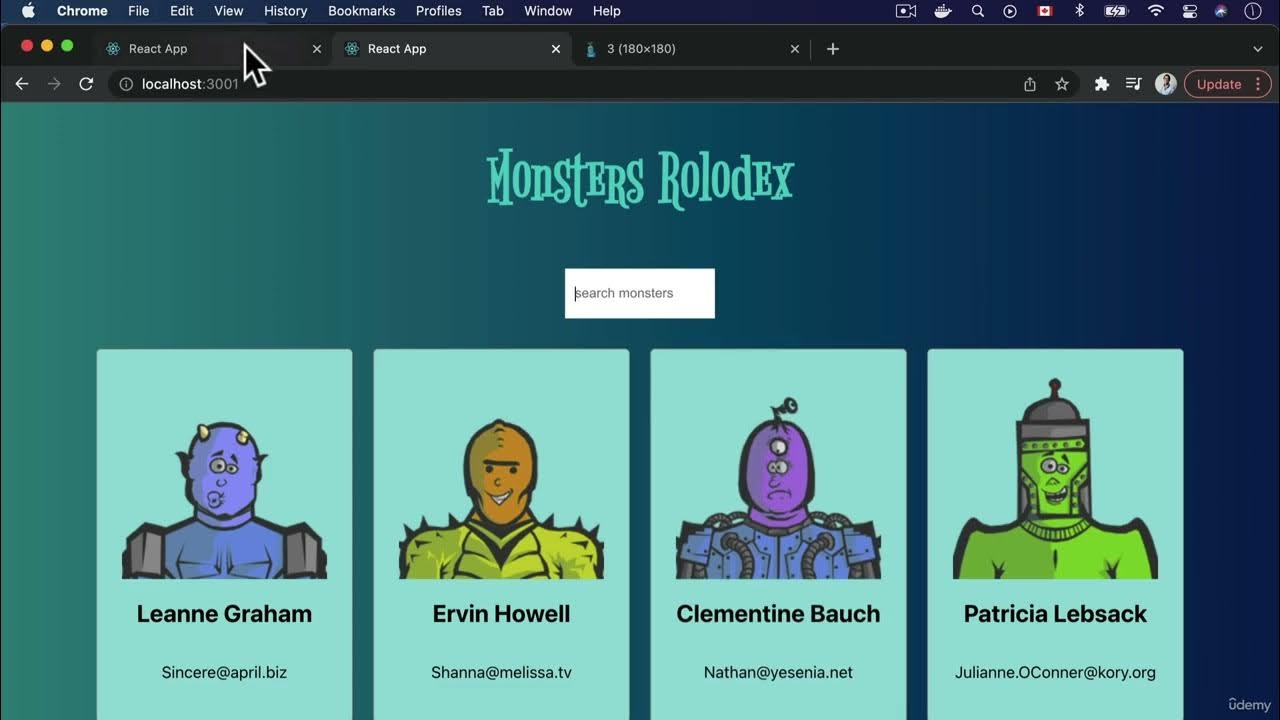 03 React Basics - 036 Monsters Rolodex CardList Component - YouTube