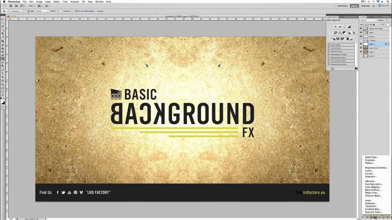 Photoshop Tutorial: How to Create a Textured Background - YouTube